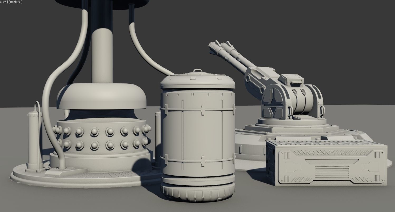 Sci-fi high-poly collection metal box 3D model | CGTrader