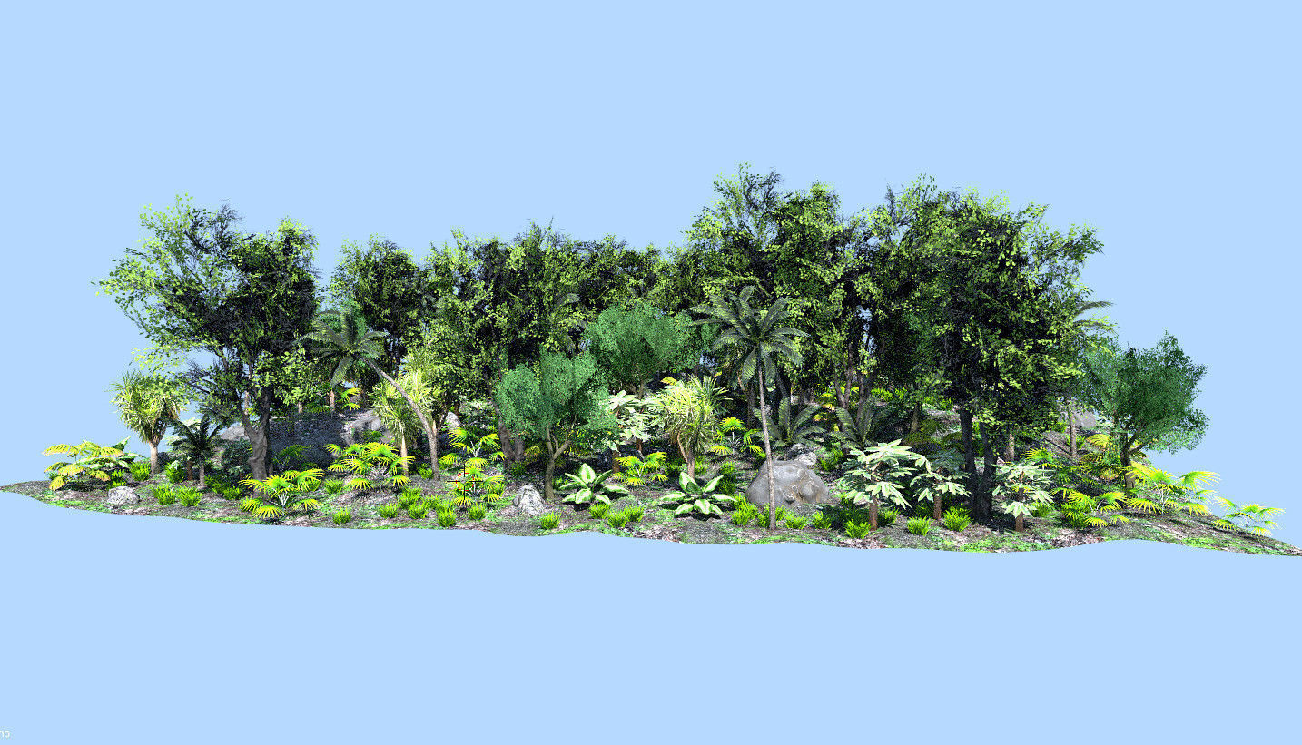 3D model deep jungle scene VR / AR / low-poly | CGTrader
