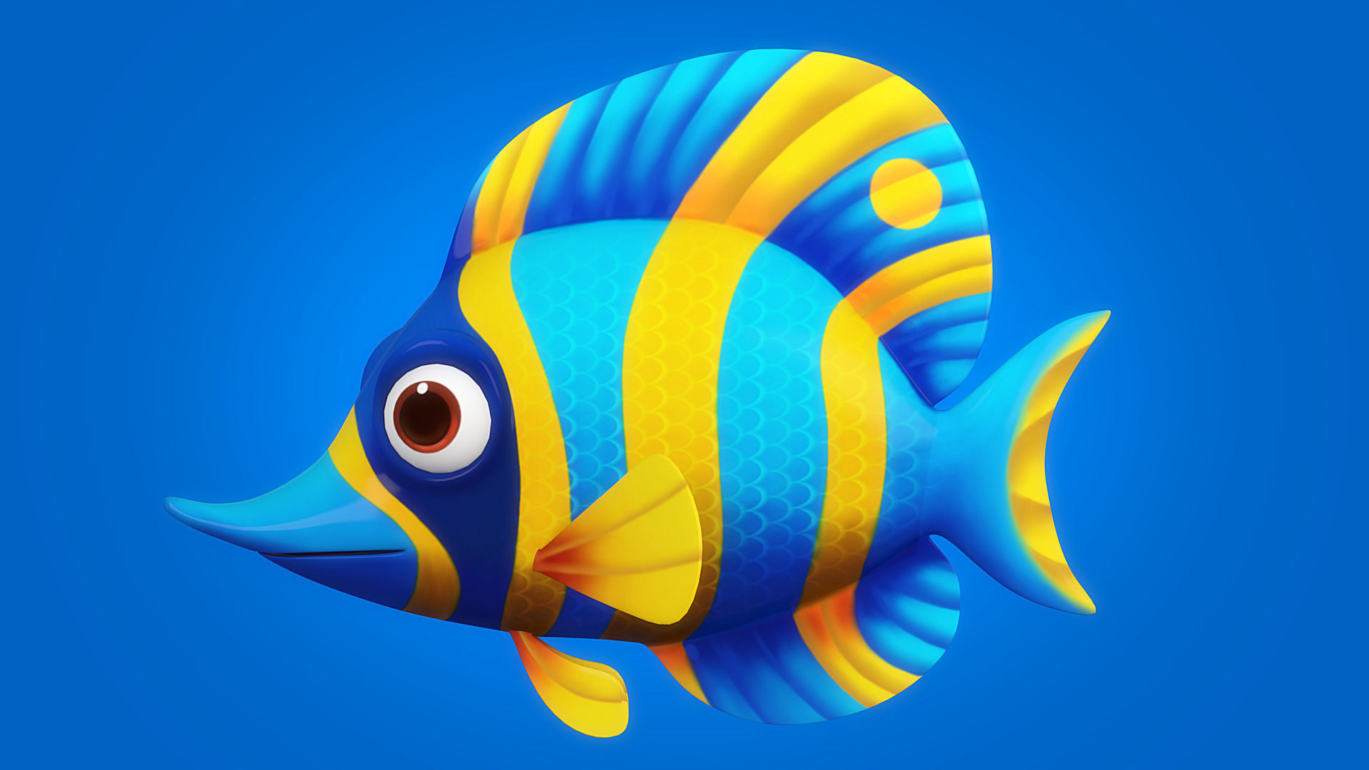Cartoon Fish13 Rigged Animated 3D model animated rigged | CGTrader