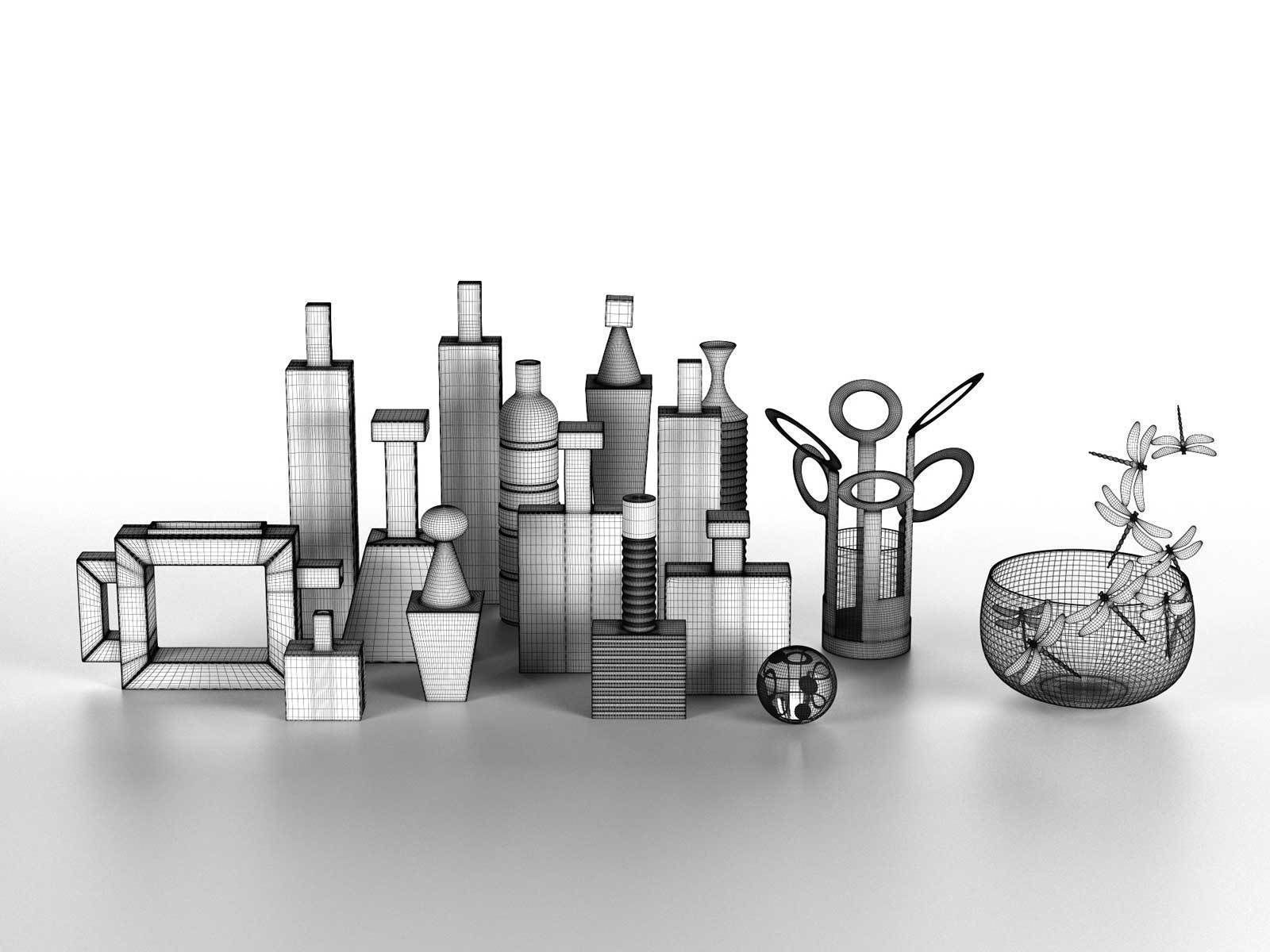 White Decor Composition 3D model | CGTrader