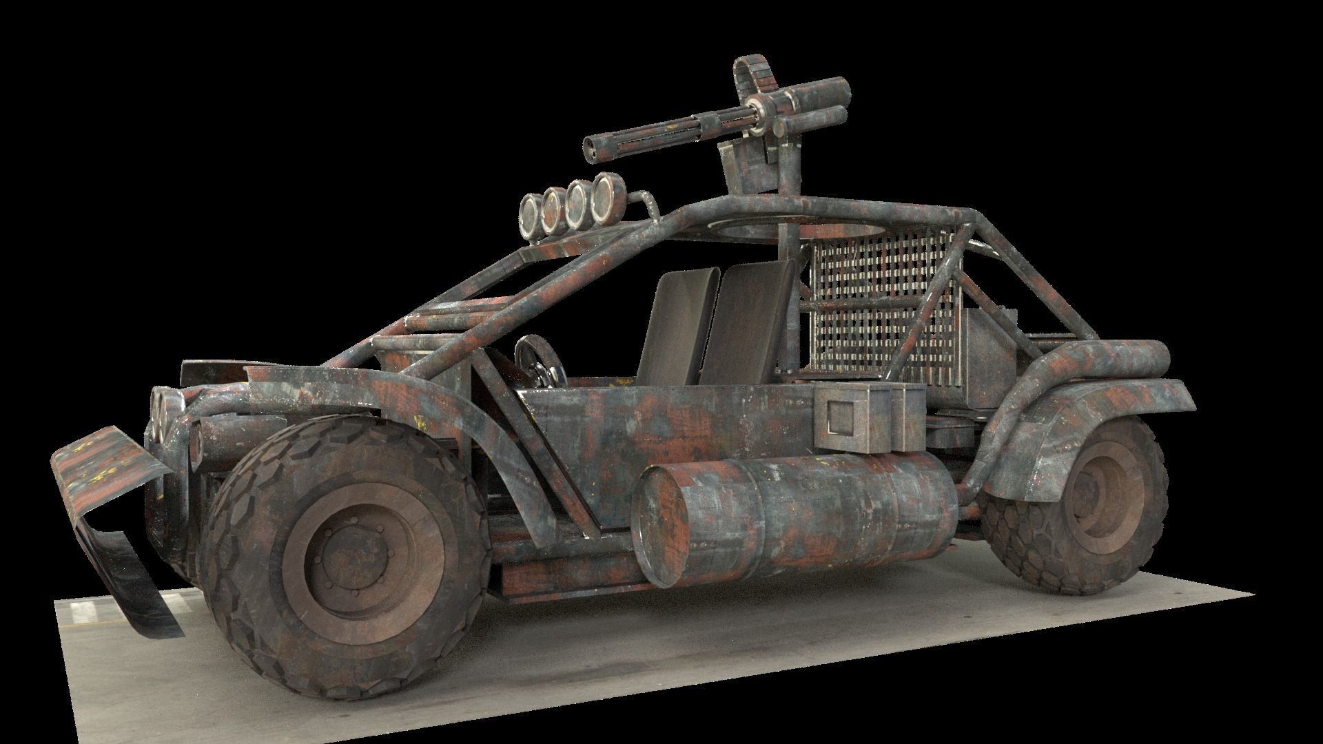 Apocalyptic buggy 3D model | CGTrader