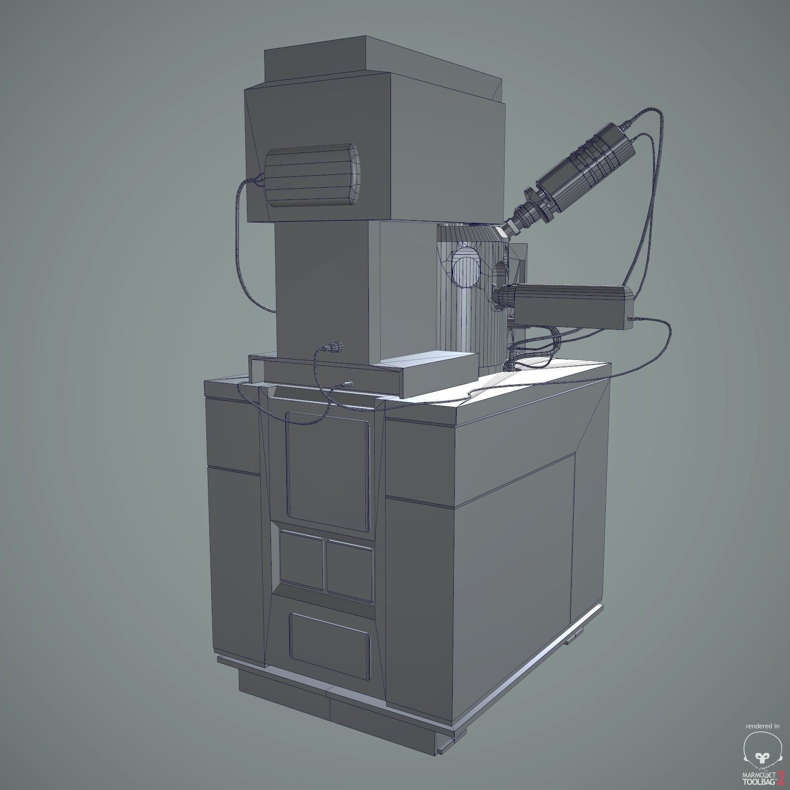 3D model Electron Microscope VR / AR / low-poly | CGTrader