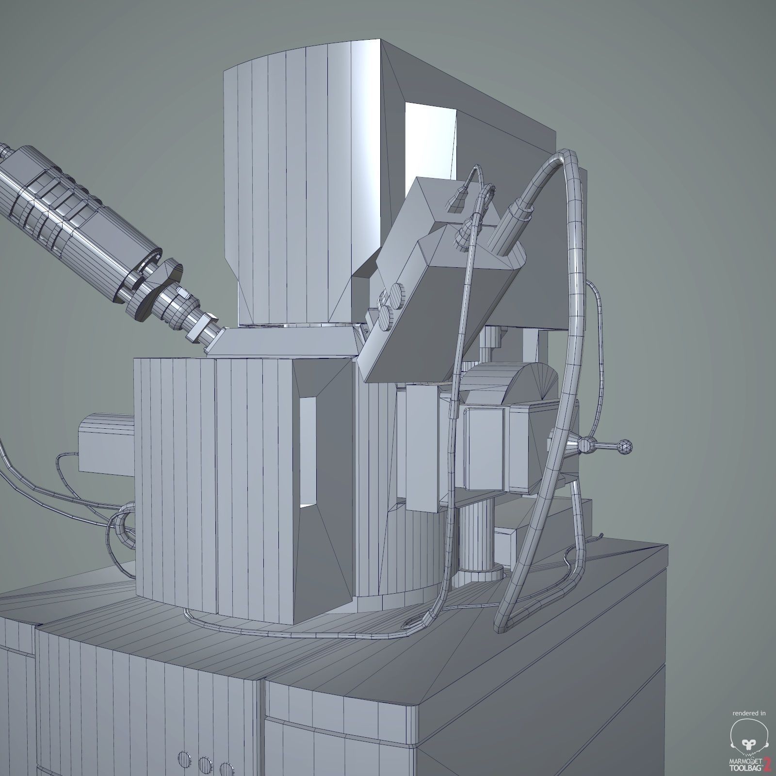 3D model Electron Microscope VR / AR / low-poly | CGTrader