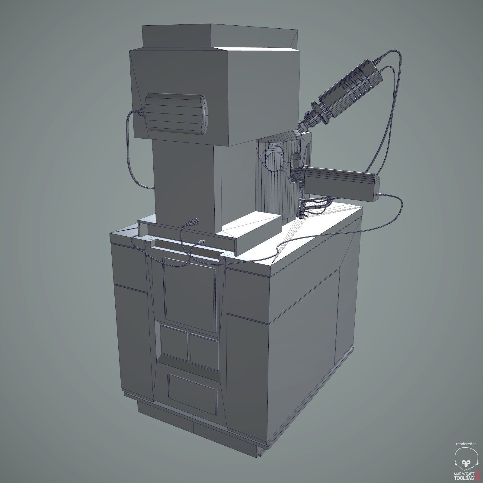 3D model Electron Microscope VR / AR / low-poly | CGTrader