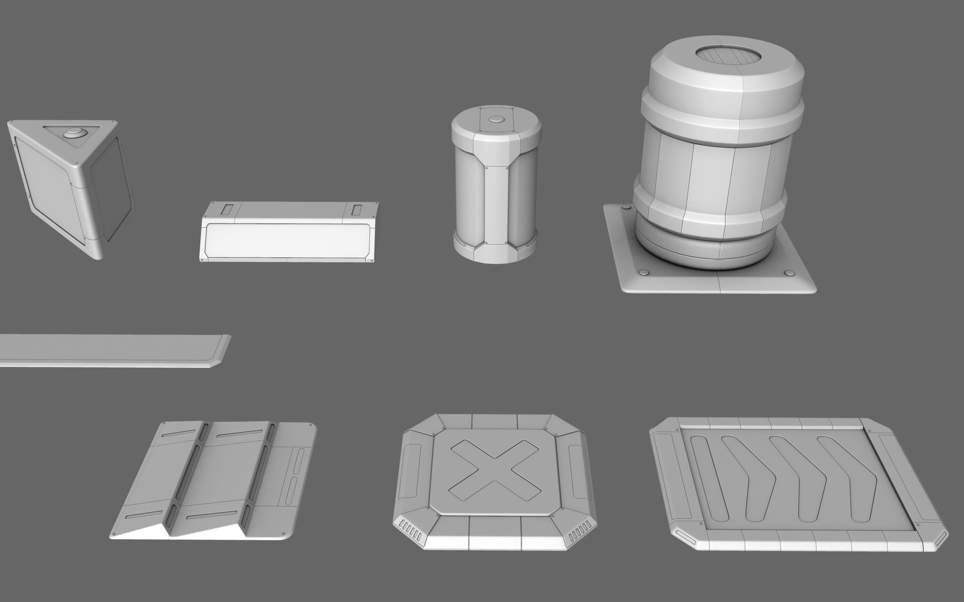 3D Sci-Fi Prop Kit Bash 3D model | CGTrader