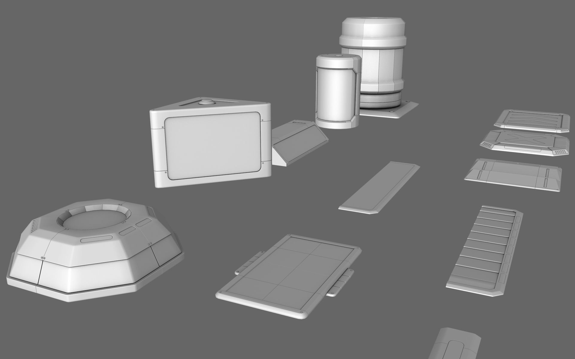 3D Sci-Fi Prop Kit Bash 3D model | CGTrader