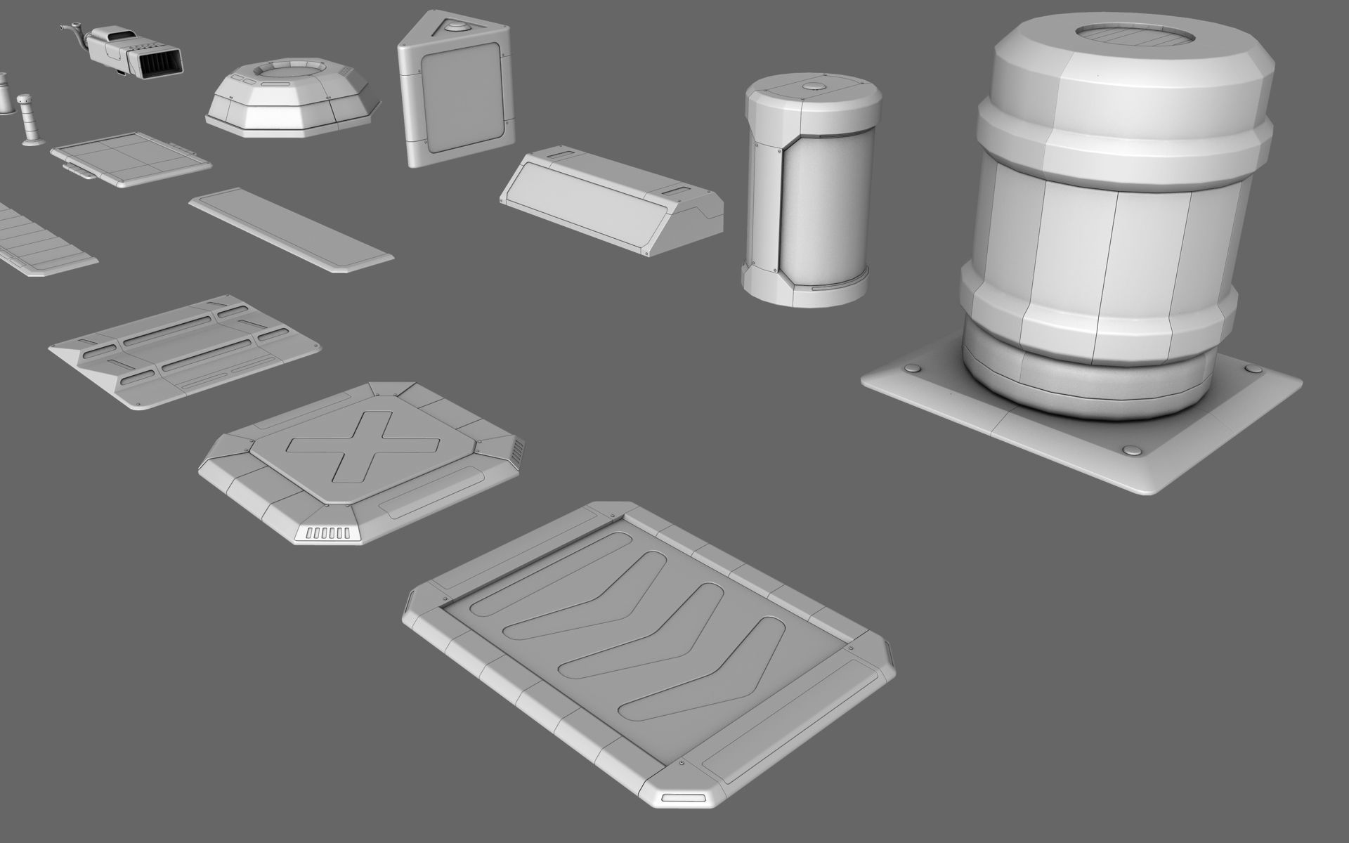 3D Sci-Fi Prop Kit Bash 3D model | CGTrader