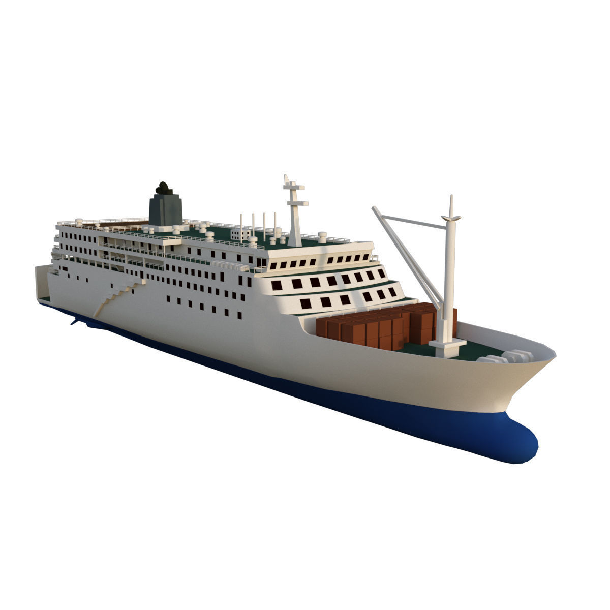 3D model ferry cruise ship VR / AR / low-poly | CGTrader