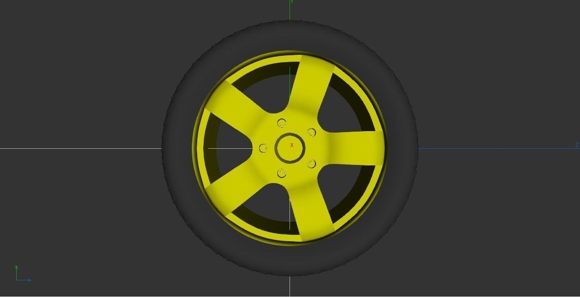 5 Spoke Wheel free 3D model | CGTrader