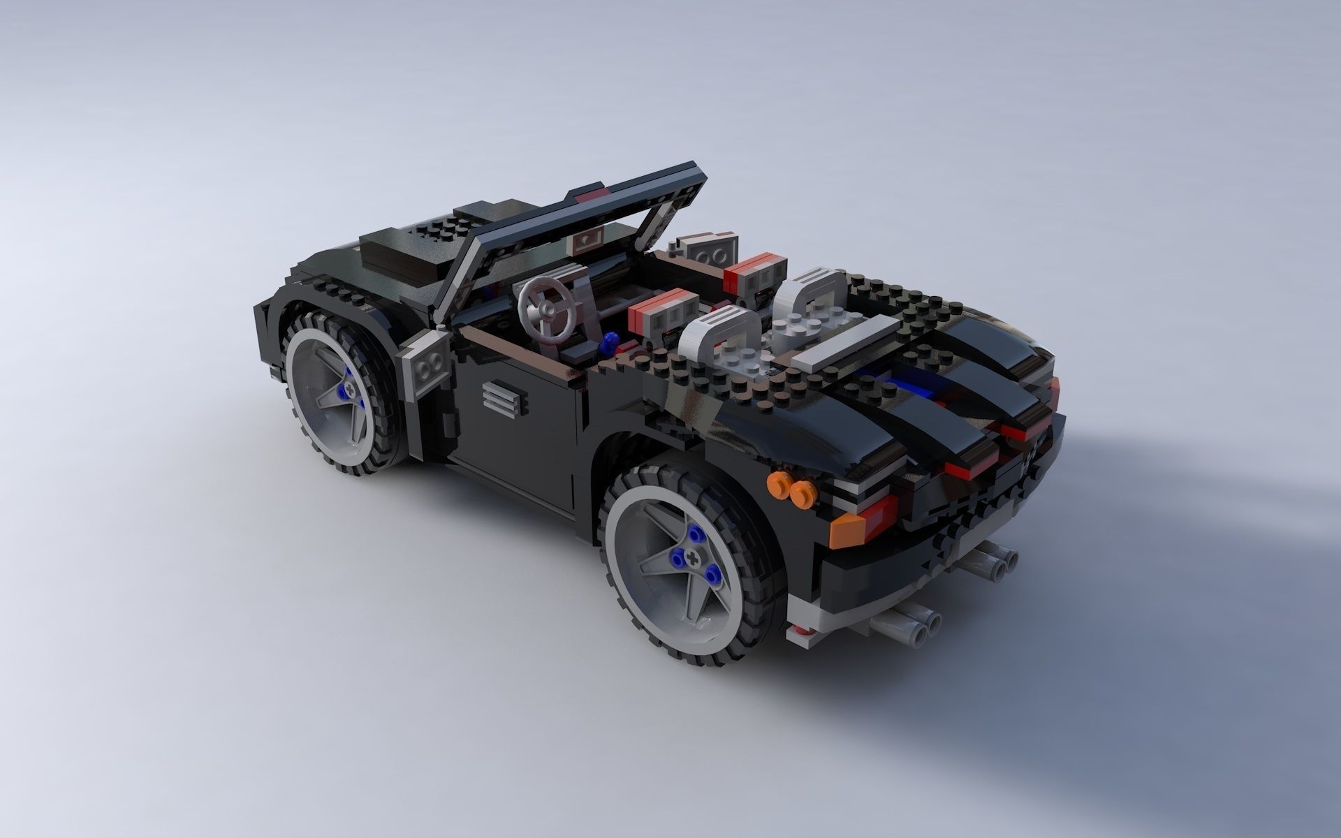 Lego car racing 3D model | CGTrader