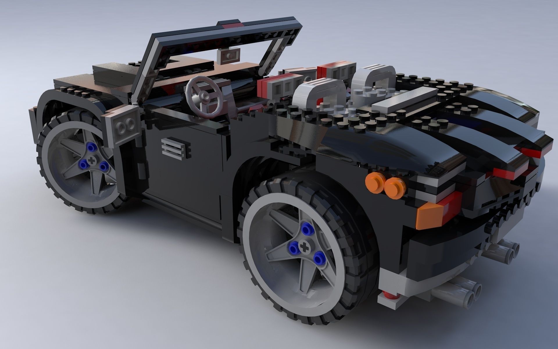Lego car racing 3D model | CGTrader