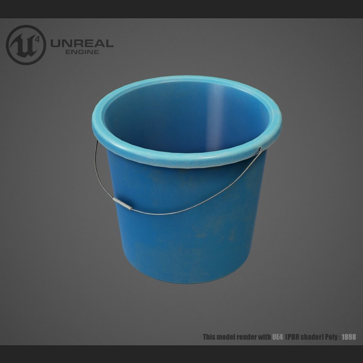 3D model Plastic bucket VR / AR / low-poly | CGTrader