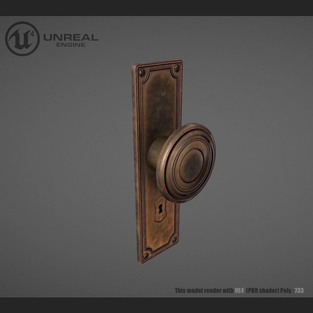 3D model Rusty door lock VR / AR / low-poly | CGTrader