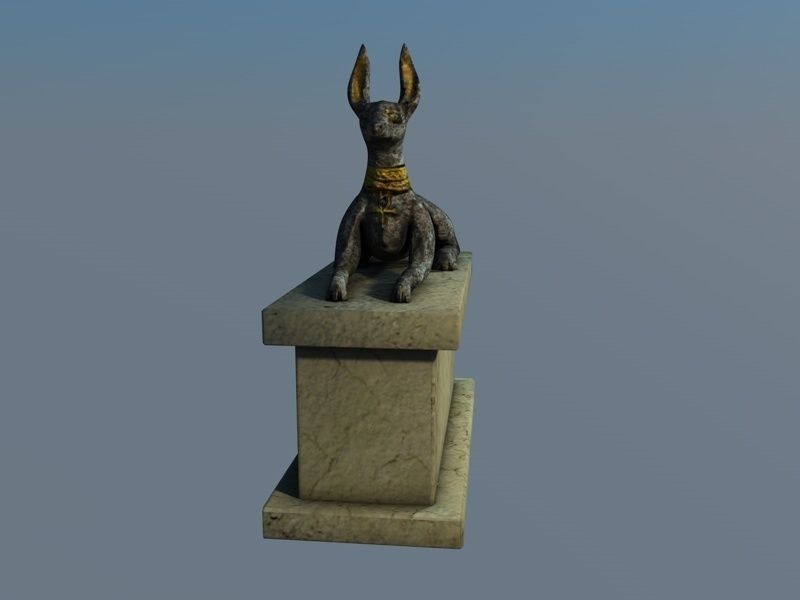 3D model Low poly Anubis sculpture VR / AR / low-poly | CGTrader