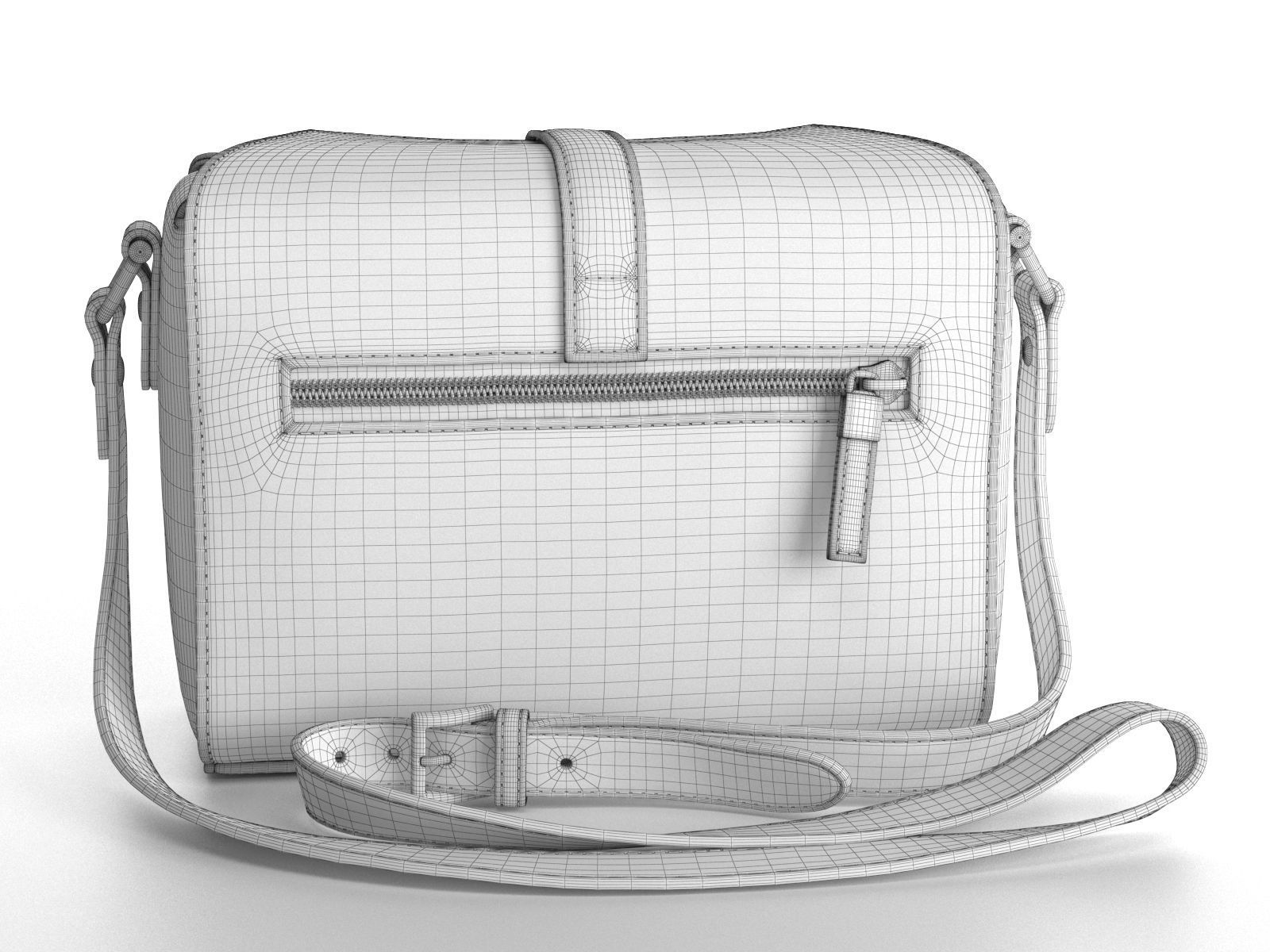 Mini Shoulder Bag with Strap 3D model | CGTrader
