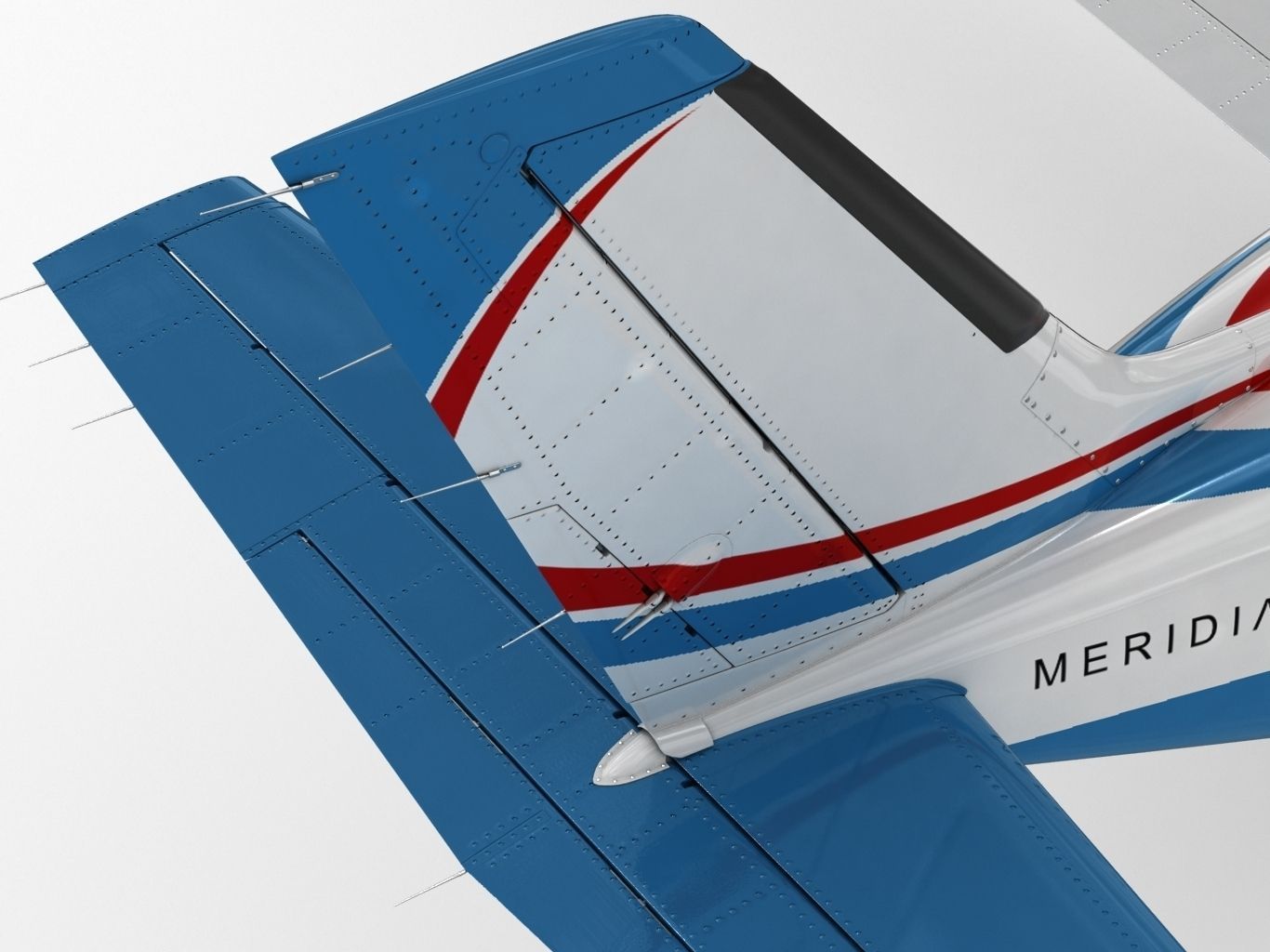 Piper Meridian 3D model rigged | CGTrader