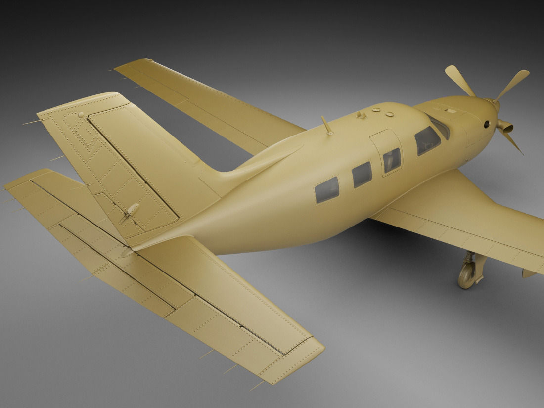 Piper Meridian 3D model rigged | CGTrader