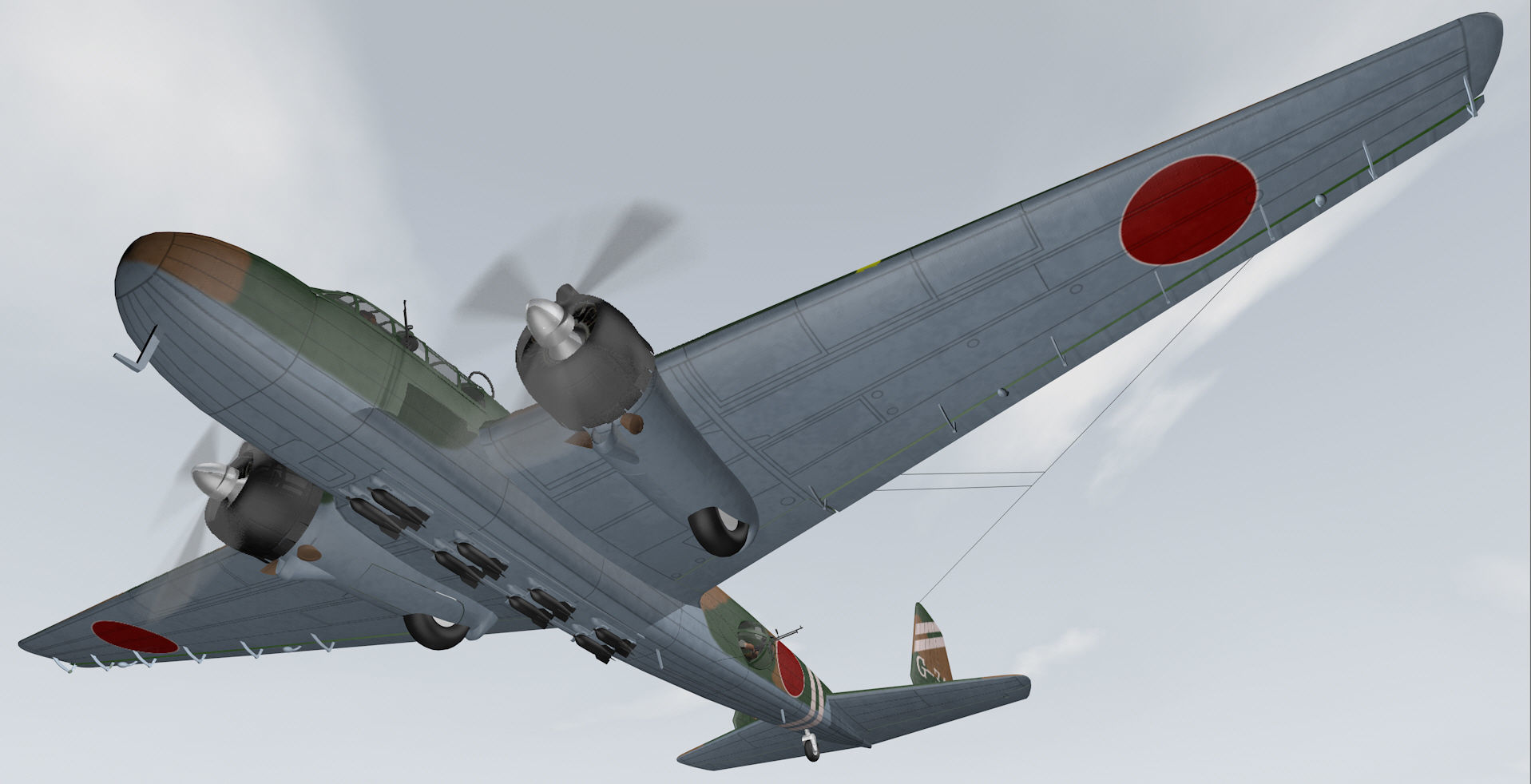 Mitsubishi G3M2 Nell 3D model | CGTrader