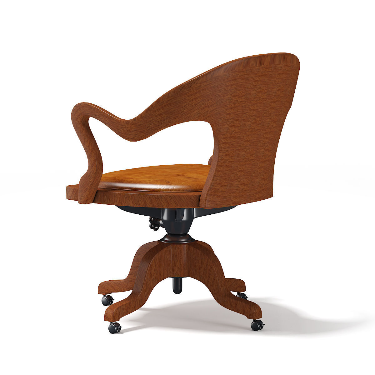 Wooden Swivel Chair 3D model | CGTrader