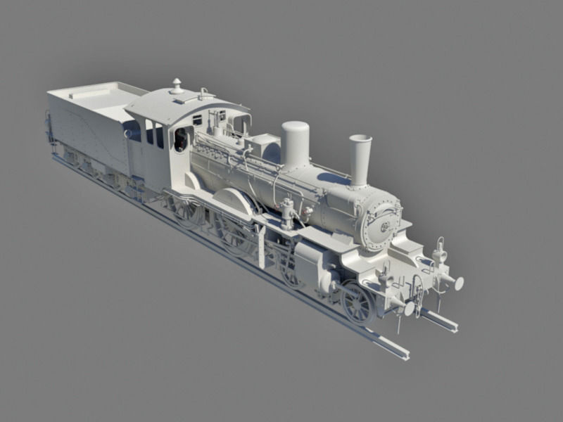 Prussian P4 BR36 Steam Locomotive 3D model | CGTrader