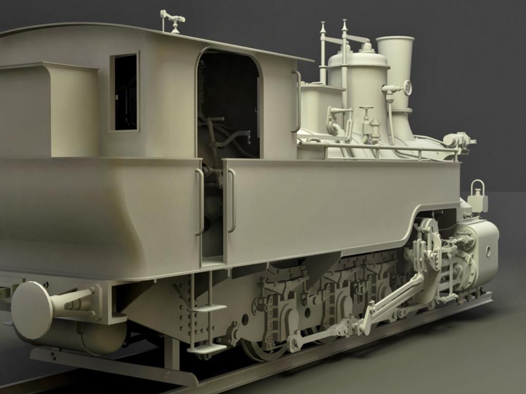 MAV 475 Steam Locomotive Tank Engine 3D model | CGTrader