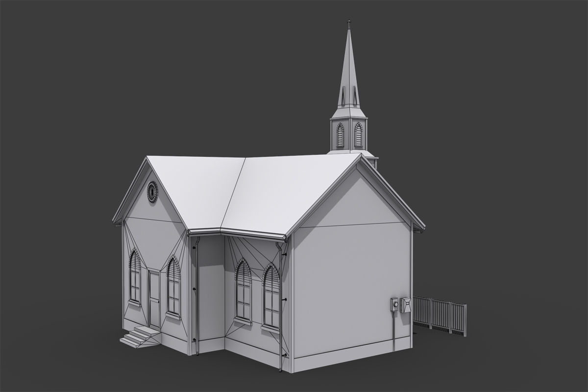 3D model Church VR / AR / low-poly | CGTrader