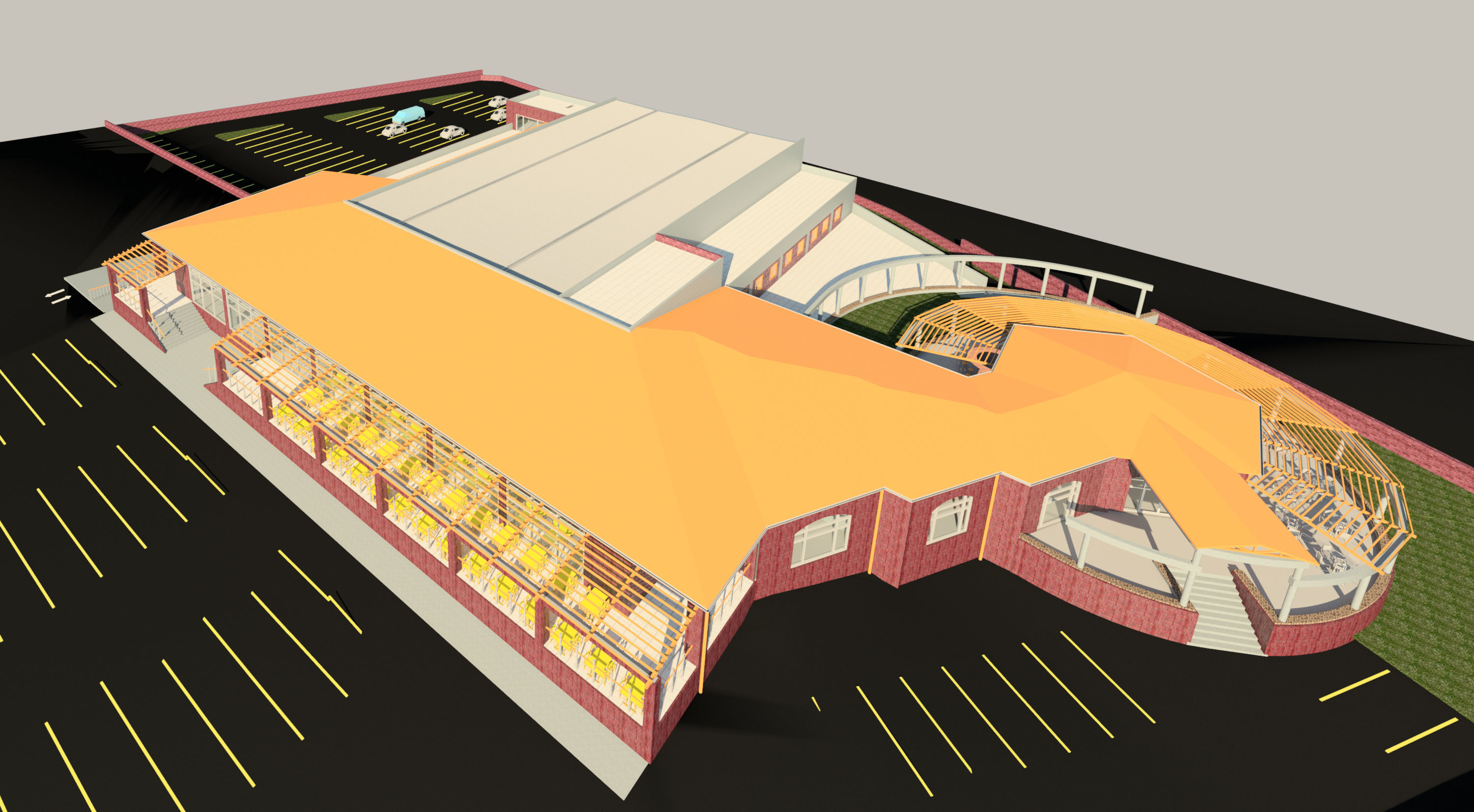 Wedding Hall Project Revit Model 3D model | CGTrader