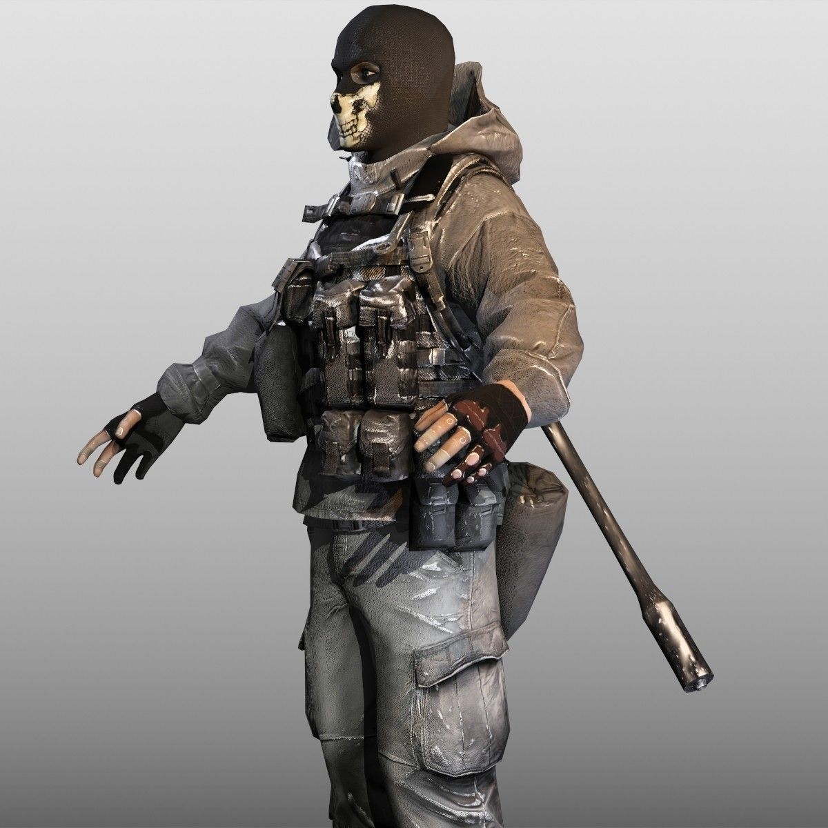 3D model Ghost Soldier VR / AR / low-poly | CGTrader