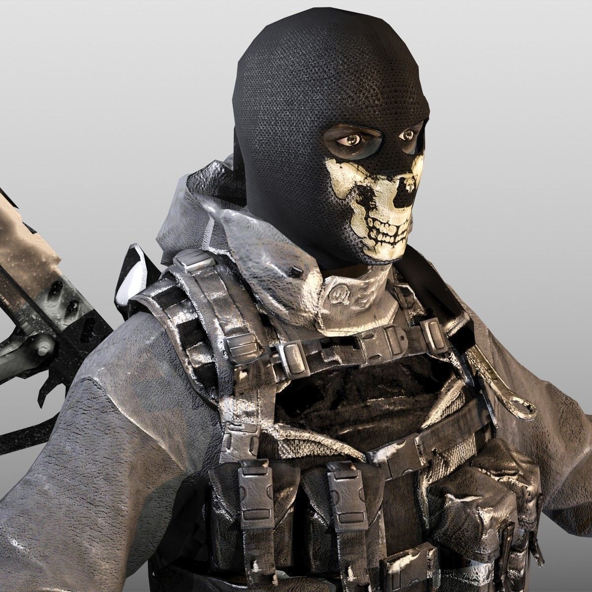 3D model Ghost Soldier VR / AR / low-poly | CGTrader