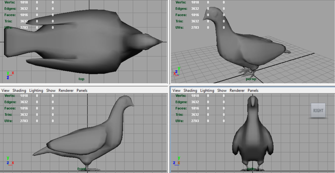 3D model Dove Low-Poly pigeon VR / AR / low-poly | CGTrader