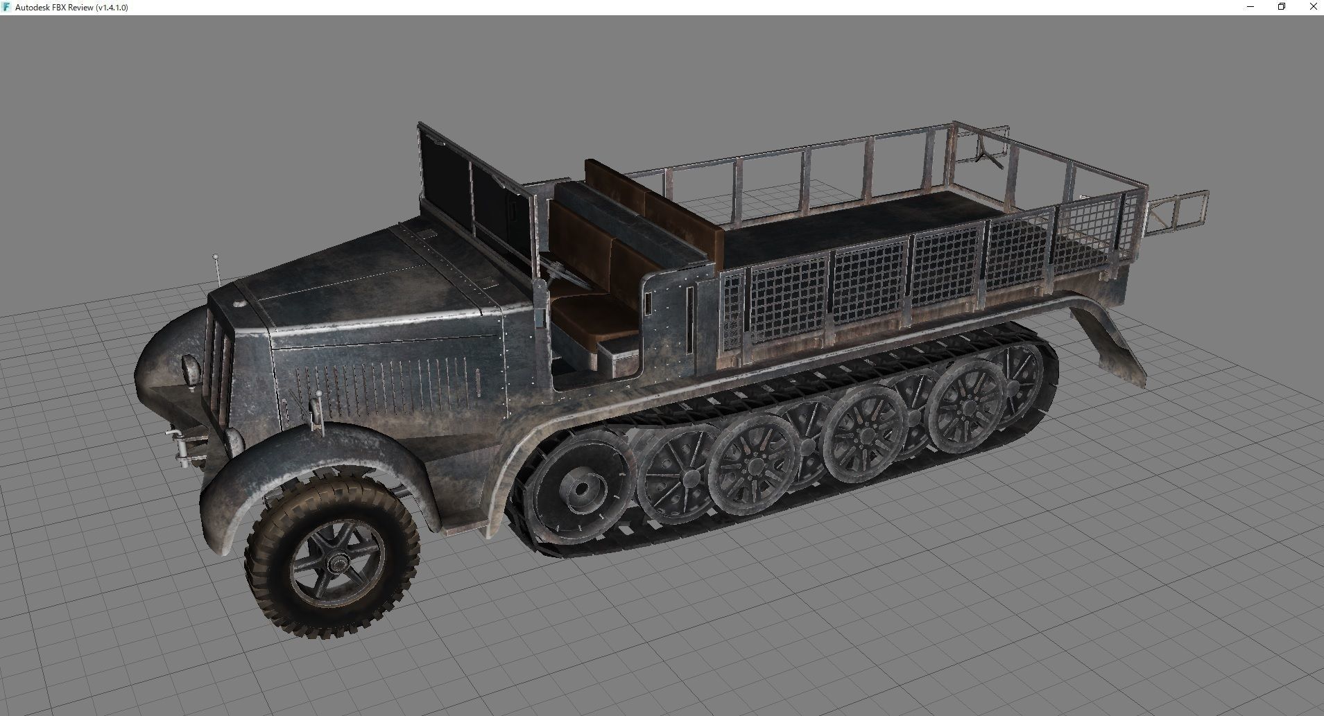 SdKfz7 Sonderkraftfahrzeug7 - ww2 Germany Half-track - 3D model rigged ...