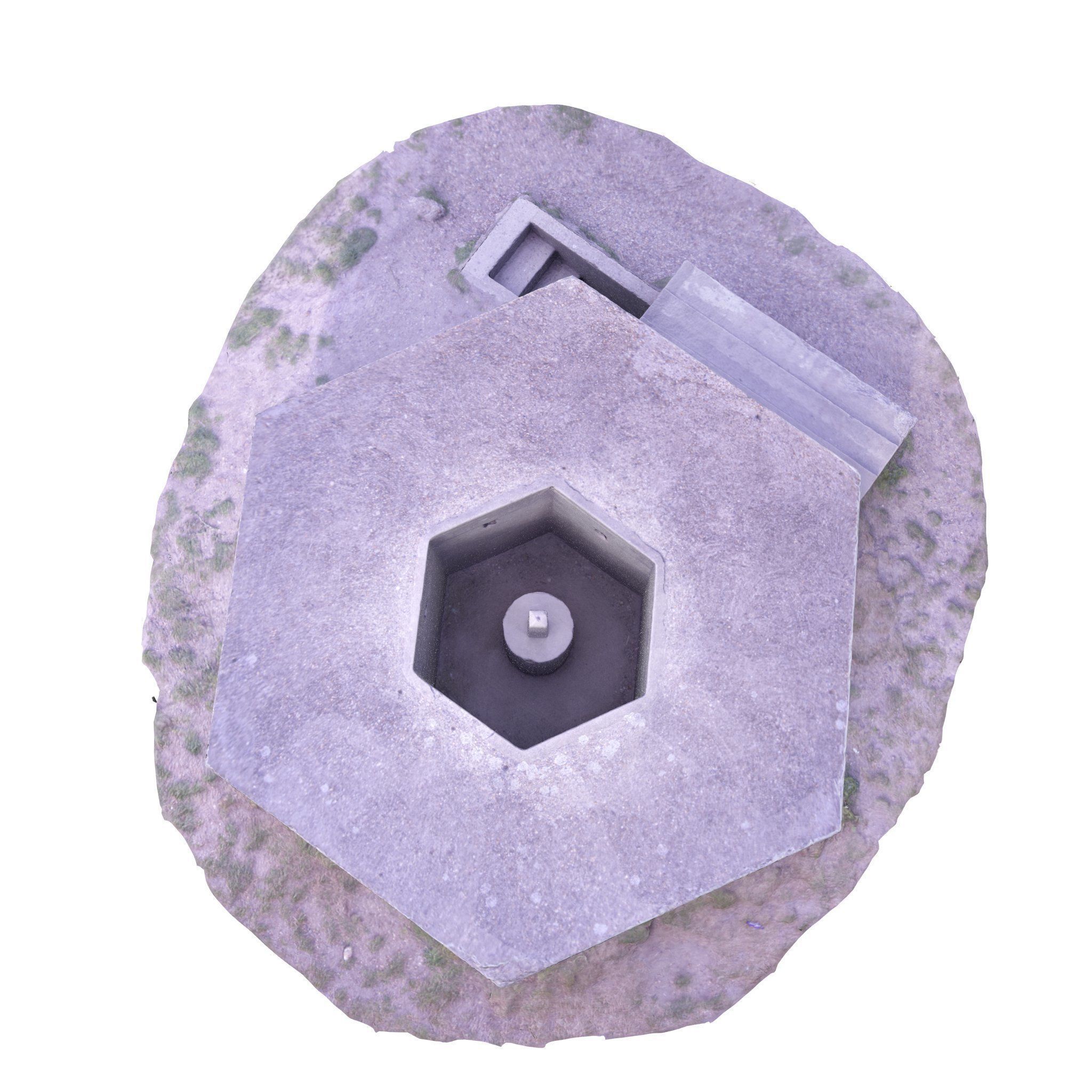 3D model WW2 Pill Box Gun Outpost - High and Low Poly VR / AR / low ...