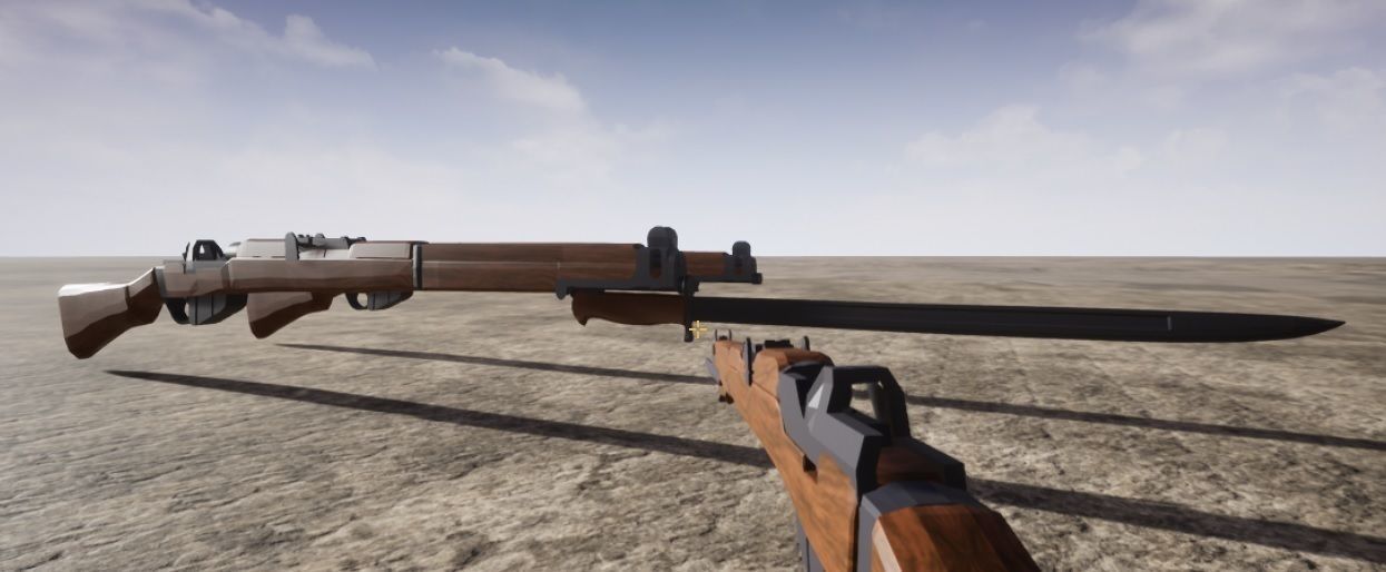 Lee-Enfield SMLE No1 Mk3 303 with Bayonet blend and fbx files free VR ...