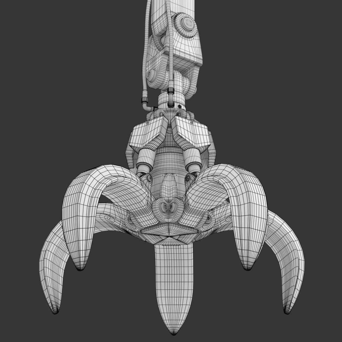 Industrial Hydromechanical Claw 3D model | CGTrader