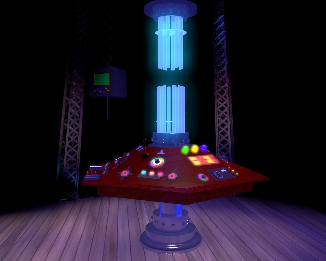 Doctor Who - 8th Doctor TARDIS console 3D model | CGTrader