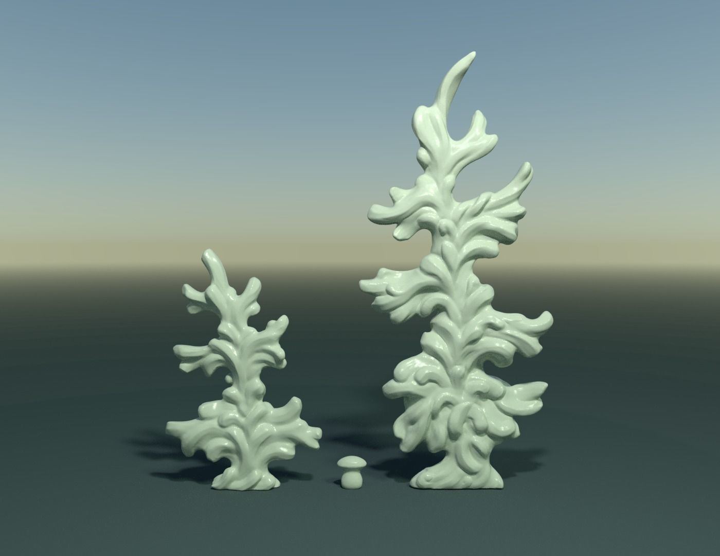 Two fir trees 3D model 3D printable | CGTrader