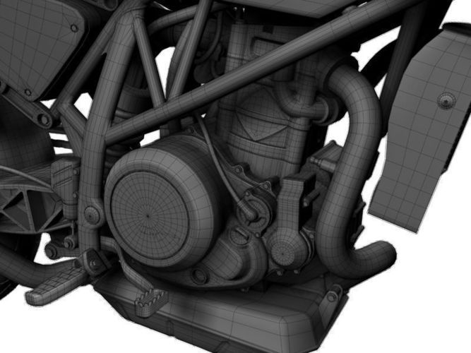 KTM 690 Duke 2014 3D Model MAX OBJ 3DS FBX C4D DXF | CGTrader.com