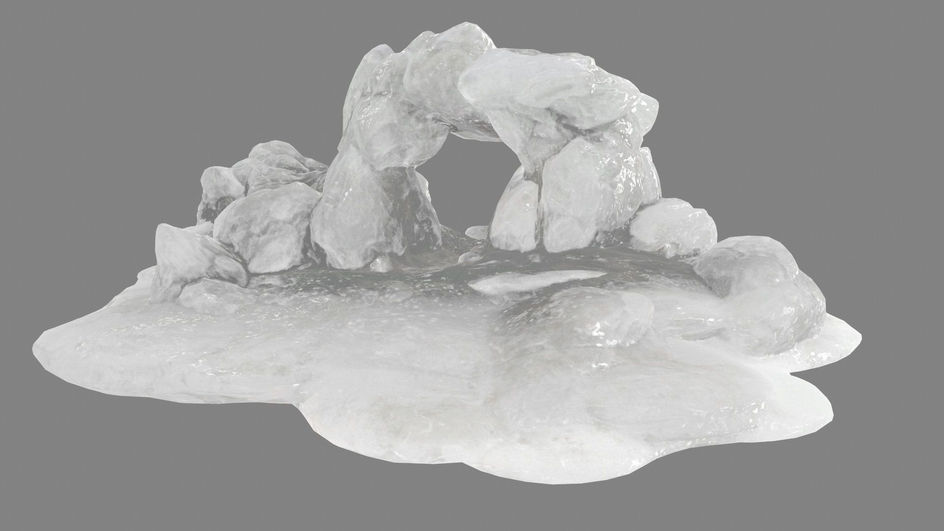 3D model Ice Cave VR / AR / low-poly | CGTrader