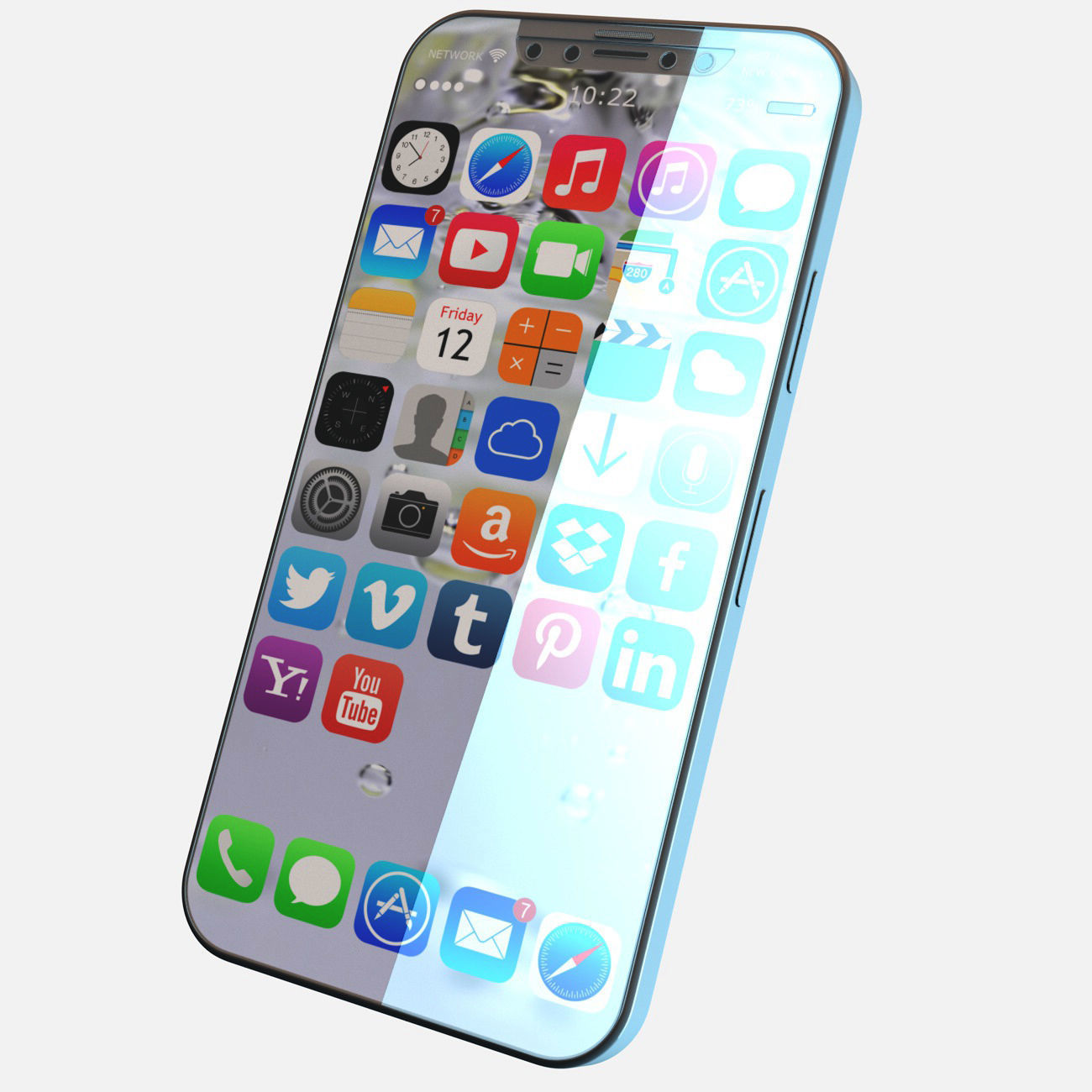 iPhone X Concept Model PBR 3D model | CGTrader