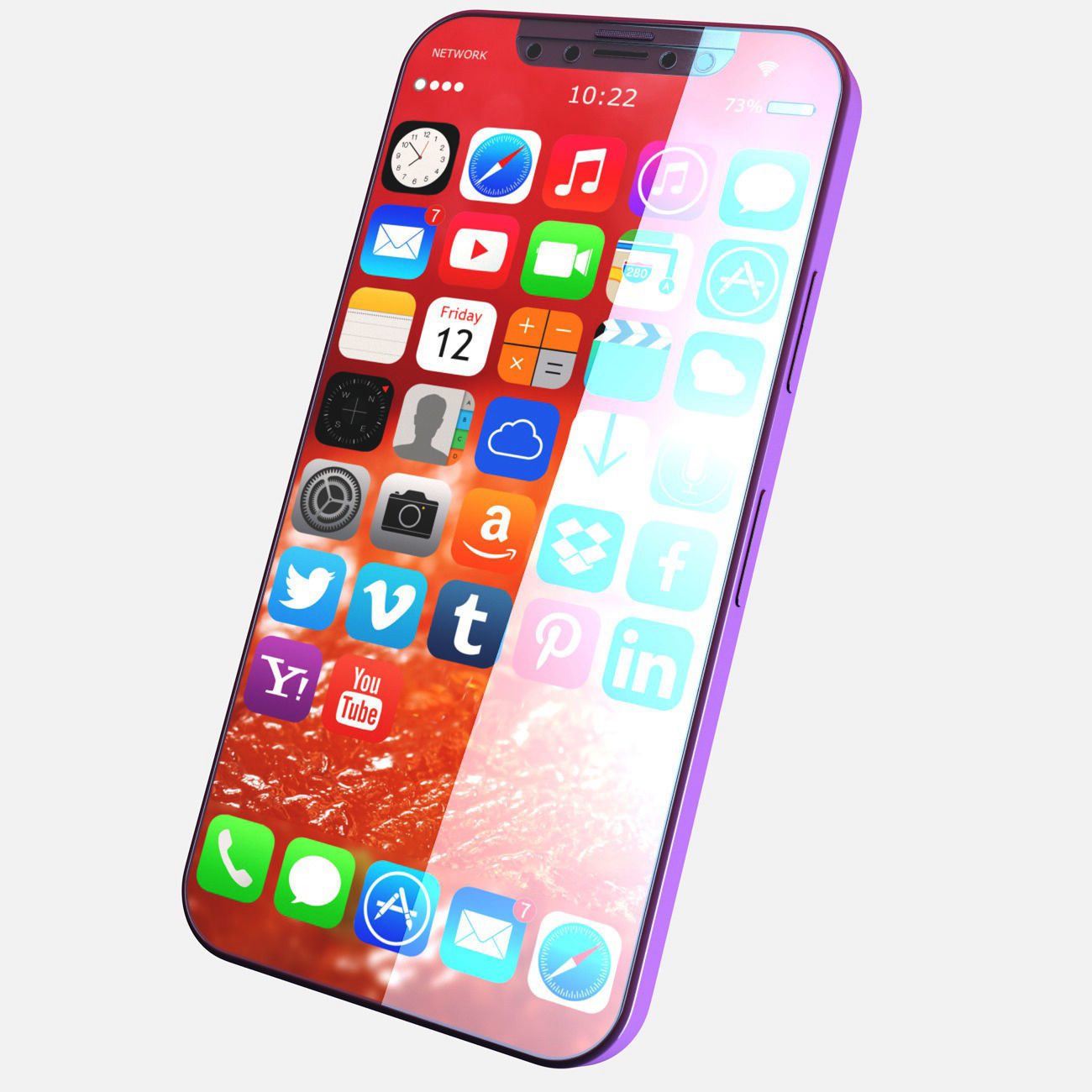 iPhone X Concept Model PBR 3D model | CGTrader