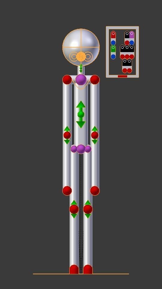 Stick Figure - Rigged 3D model rigged | CGTrader