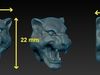 panther head 3D model 3D printable | CGTrader
