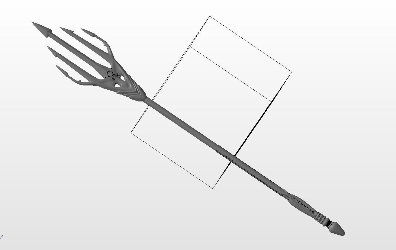 Trident Aquaman 3D model 3D printable | CGTrader