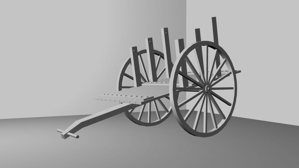 Bull Cart 3D model | CGTrader