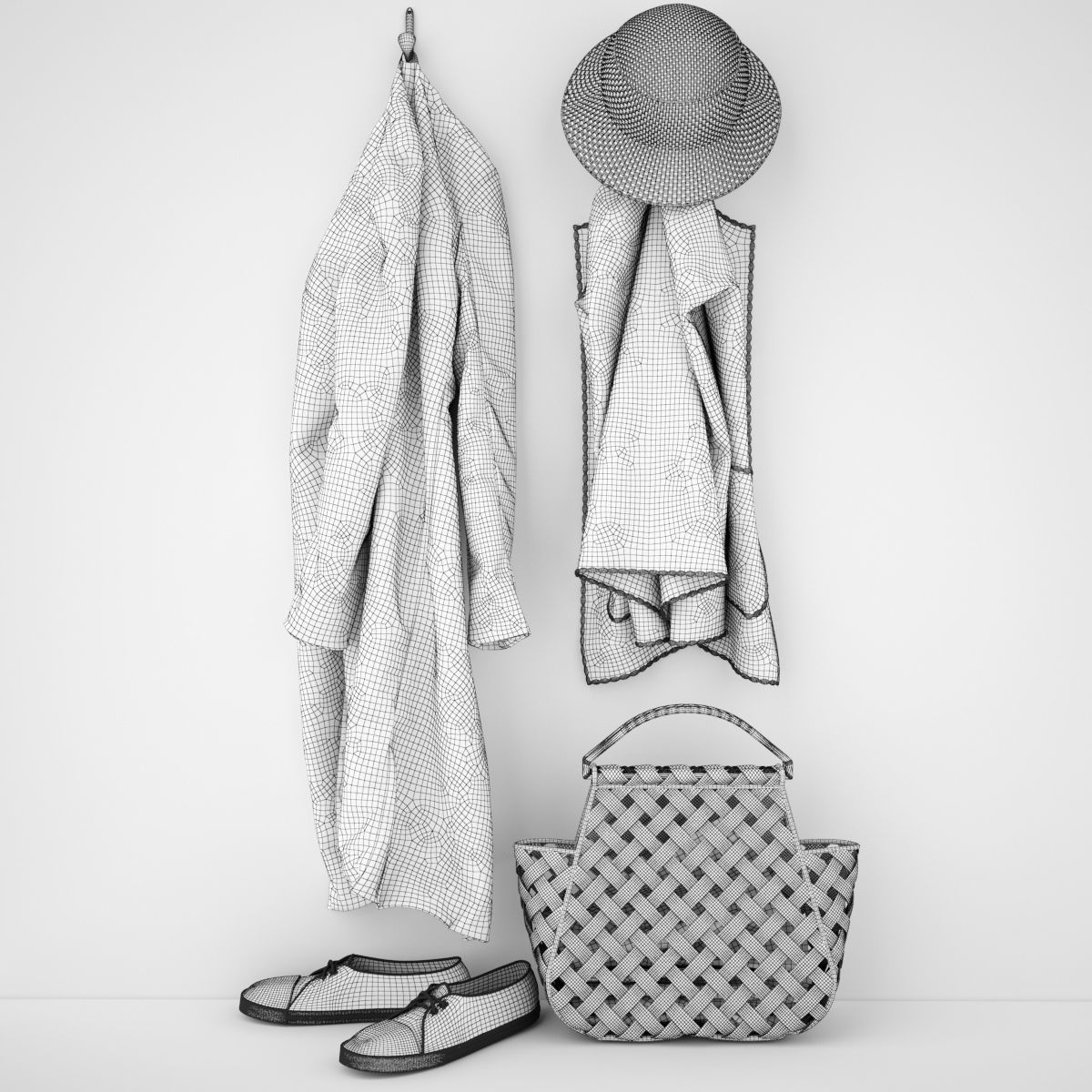 set of coats 3D model | CGTrader