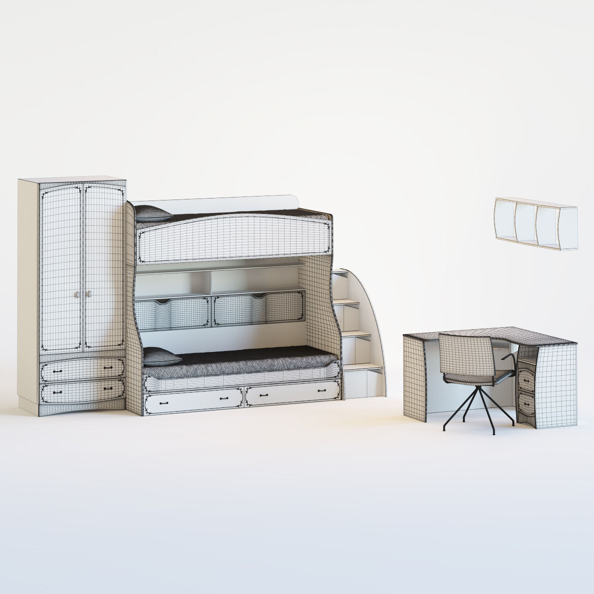 Cot for children 3D model | CGTrader