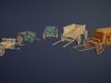 Wooden Carts modular asset pack free VR / AR / low-poly 3D model | CGTrader
