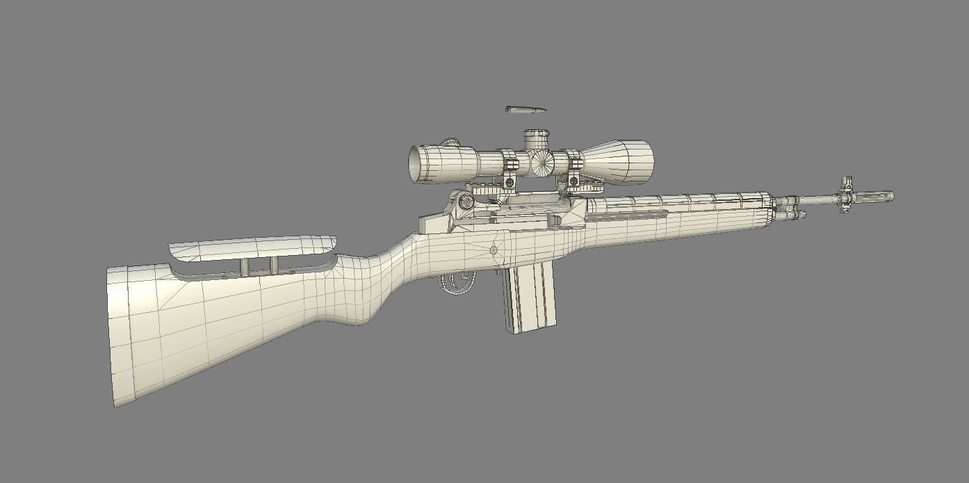 Model of M21 Sniper rifl 3D model | CGTrader