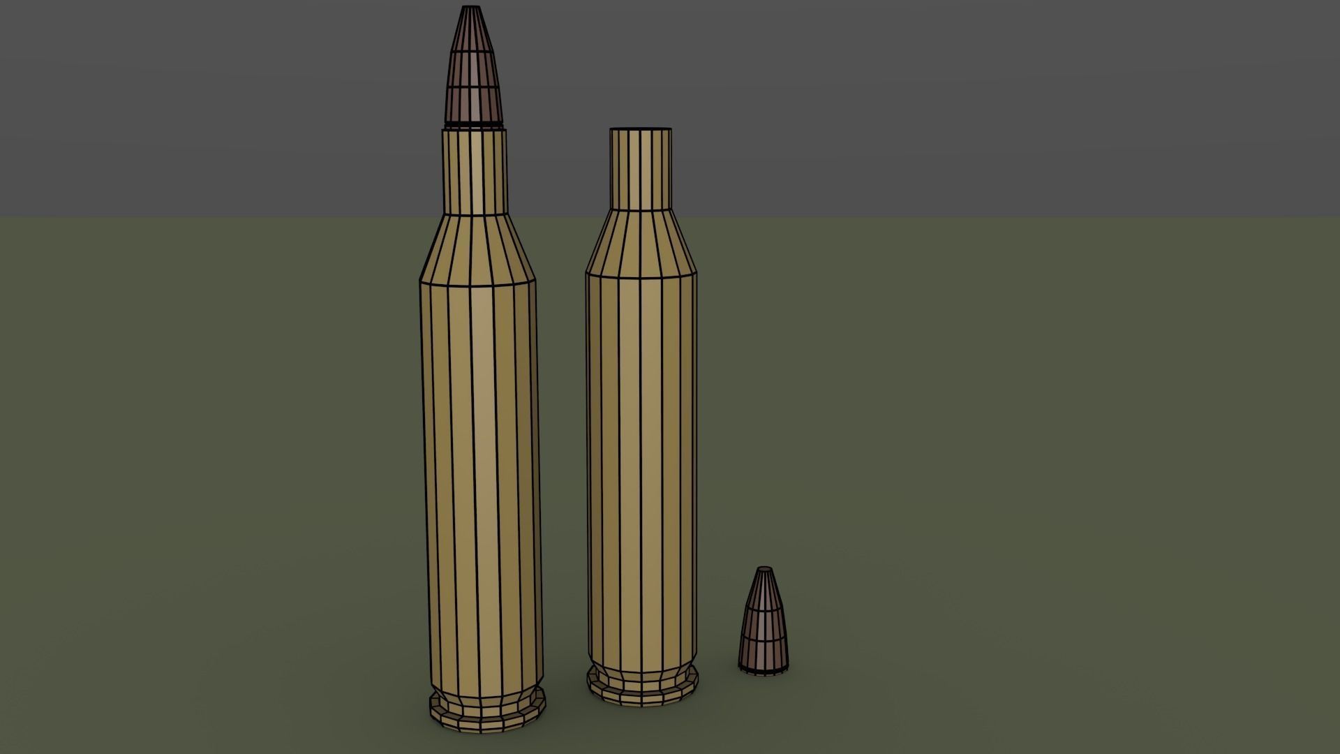 3D model Low-Poly Ammo two bullets VR / AR / low-poly | CGTrader