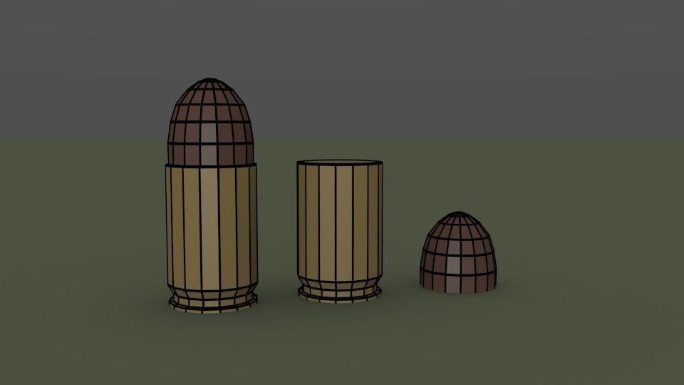 3D model Low-Poly Ammo two bullets VR / AR / low-poly | CGTrader